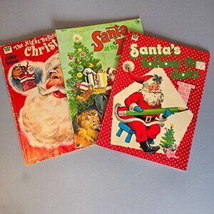 Holiday | Vintage Coloring Book Lot Santa Claus Christmas Dot To Dot ...